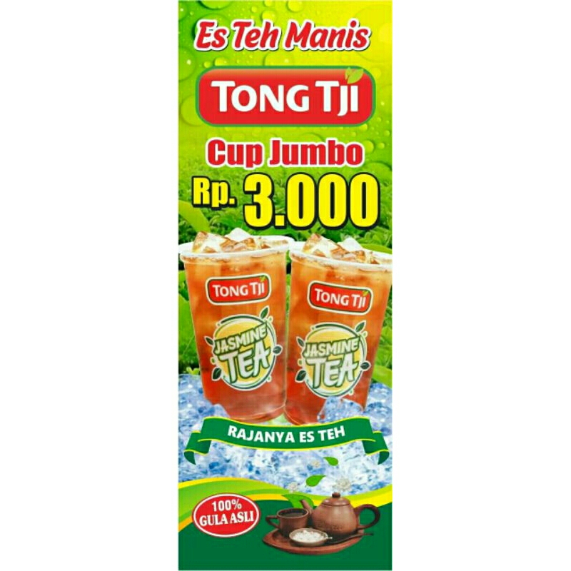 Jual SPANDUK BANNER ES TEH TONG TJI | Shopee Indonesia