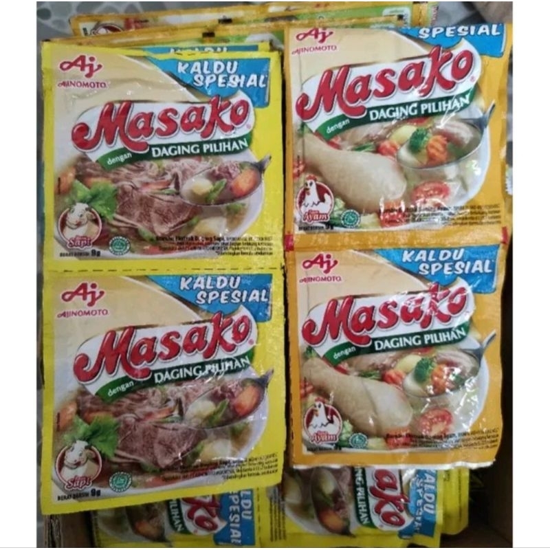 Jual Masako Kaldu Spesial Rasa Ayam Sapi 8,5gr 1 Renceng Isi 12 Sachet ...