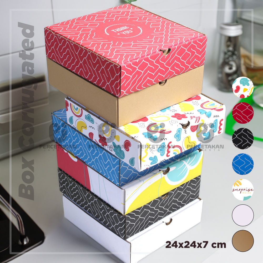 Jual Kardus Corrugated 24x24x7 CM | Kotak Hampers | Die Cut | Kotak ...