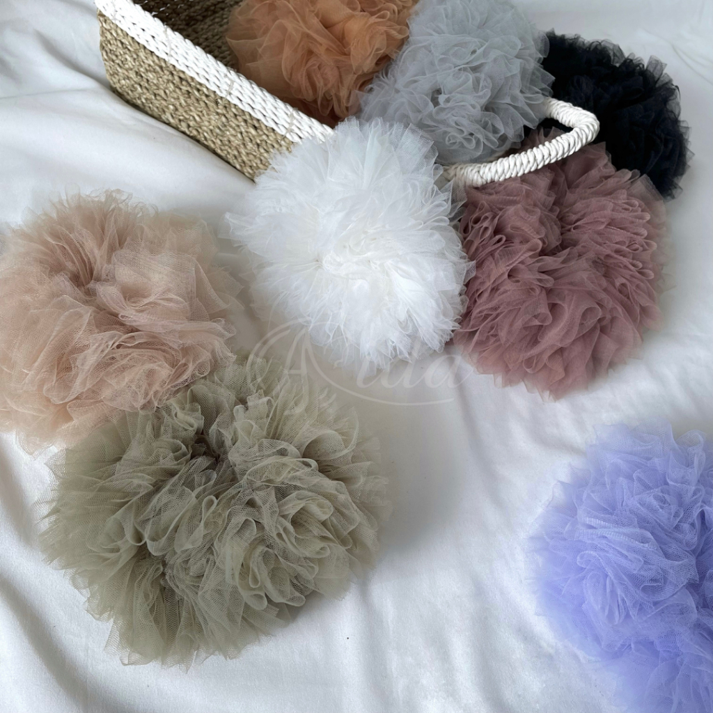 Jual Ikat Rambut Cepol Hijab Volume Scrunchie Tile Ukuran Jumbo ...