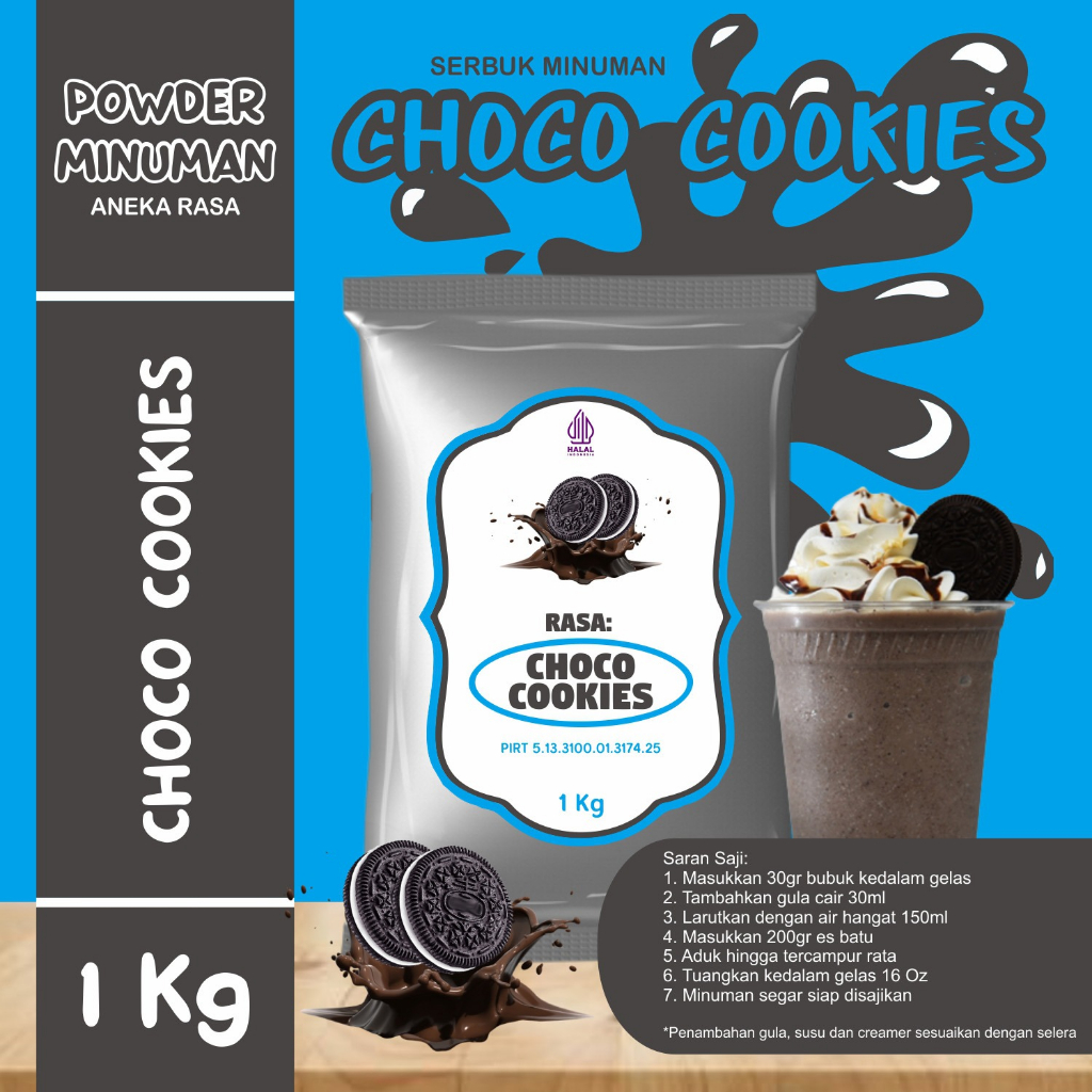 Jual Bubuk Serbuk Minuman 1kg Rasa Cookies Coklat Bubuk Minuman ...