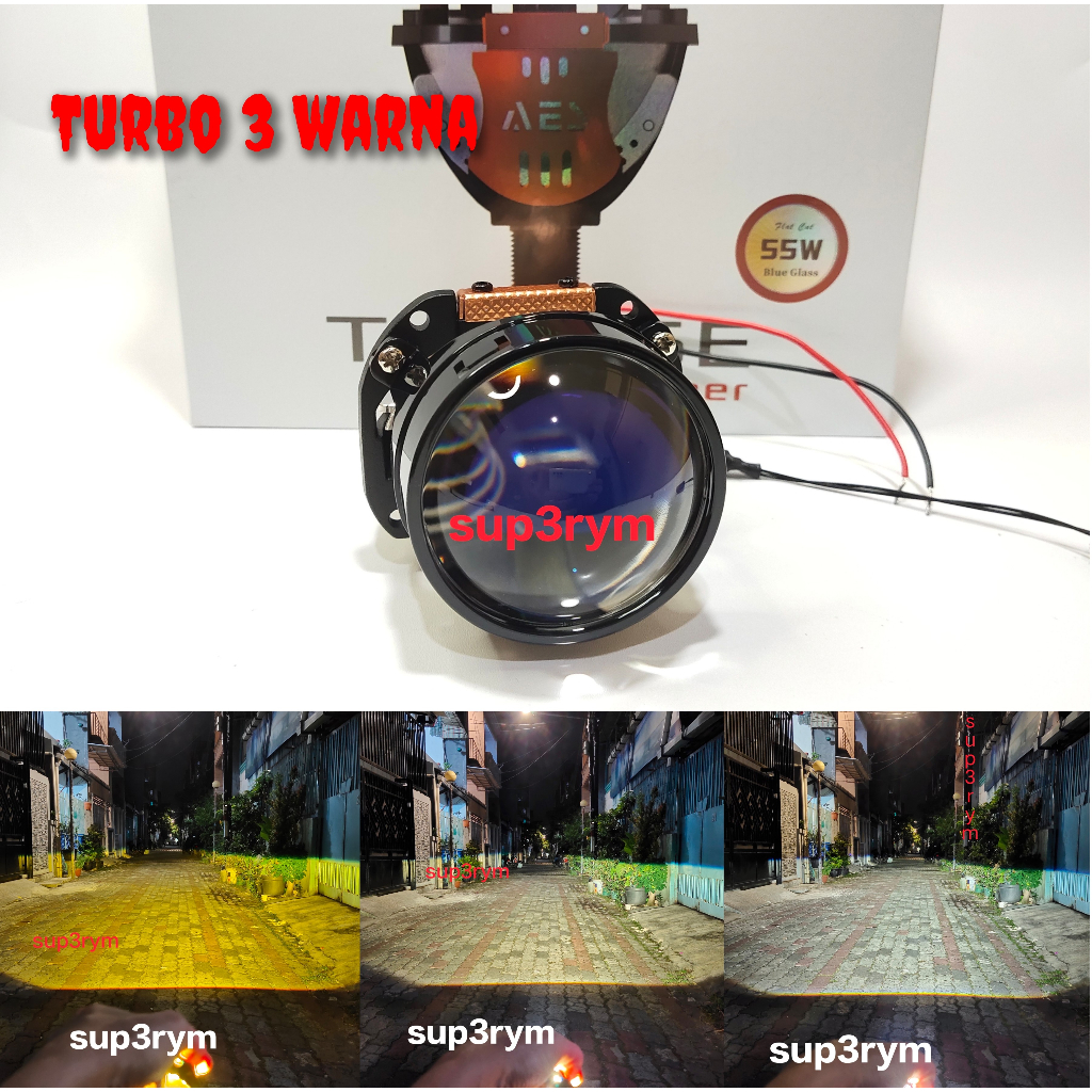 Jual BILED TURBO SE 3 WARNA 2.5INC BLUE LENS Dengan Power 55watt ...