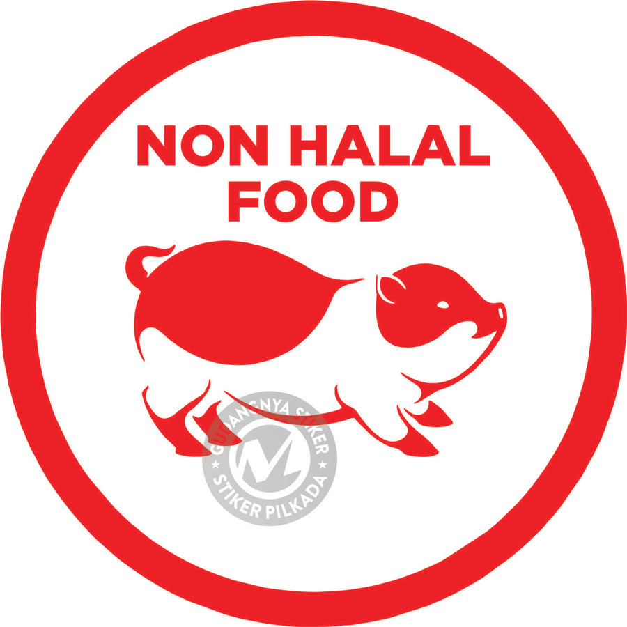 Jual STIKER VINYL NON HALAL FOOD BESAR | Shopee Indonesia