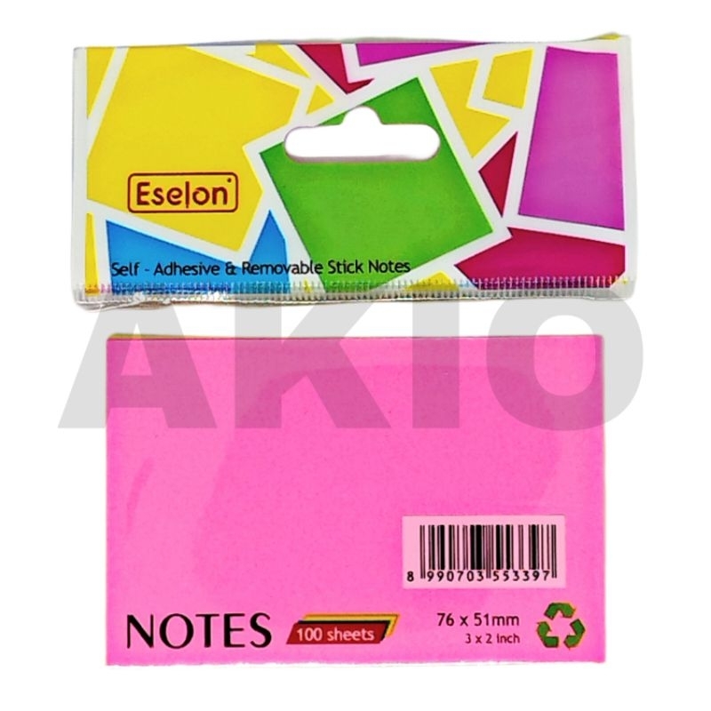 Jual Memo Stick Note ESELON 5 WARNA 76x51mm Sticky Notes Kertas Memo ...