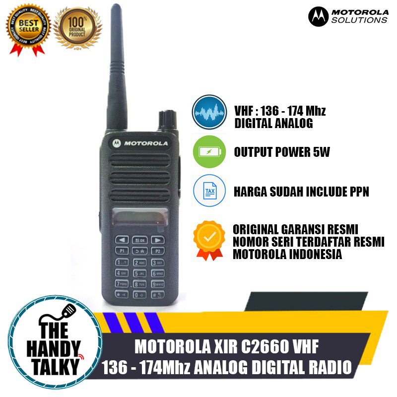 Jual MOTOROLA XiR C2660 C 2660 VHF DIGITAL ANALOG HT MOTOROLA DMR ...