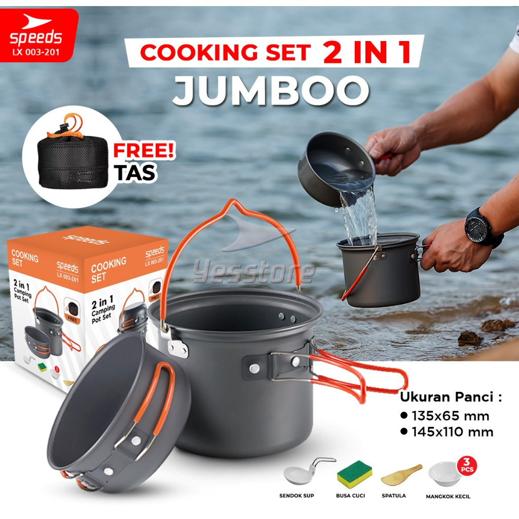 Jual SPEEDS Alat Masak Camping 2in1 Piknik Dapur Portable Serbaguna ...