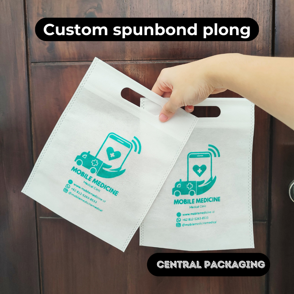 Jual Sablon Spunbond Plong 20x26 25x35 30x40 custom sablon goodie bag ...