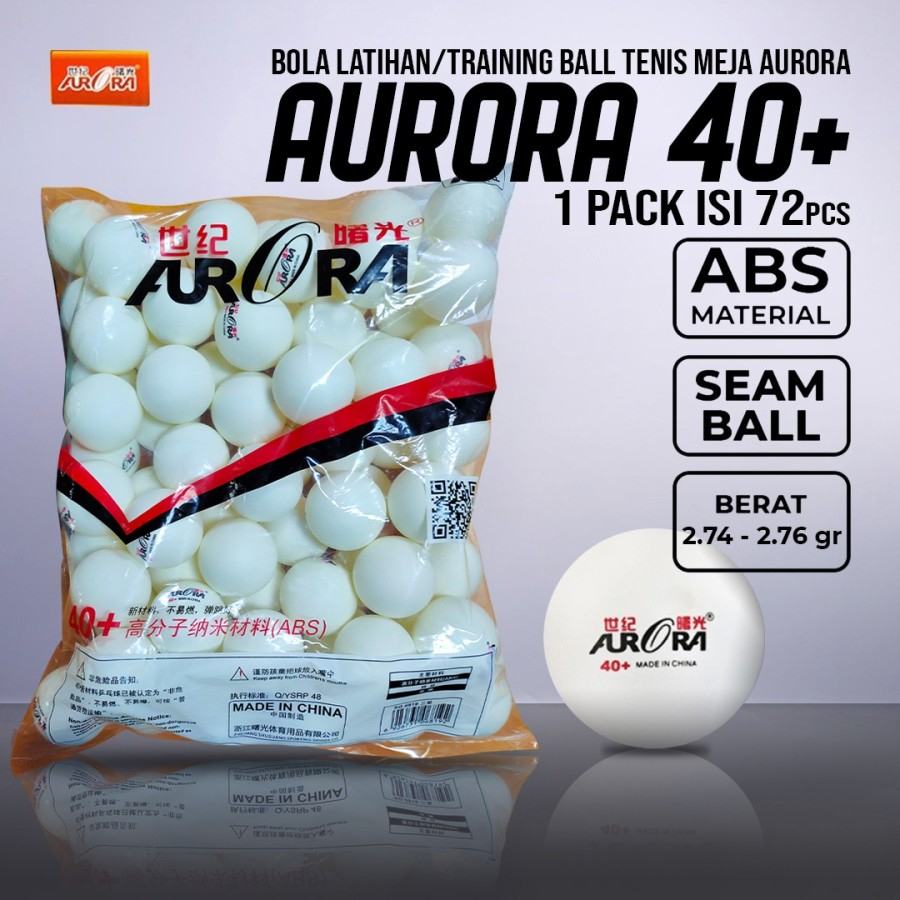 Jual Aurora 40+ ABS 72 Training Balls - Bola Banyak Latihan Pingpong Tenis Meja | Shopee Indonesia