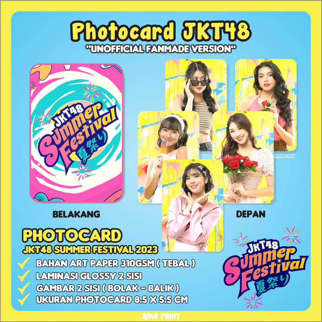 Jual PHOTOCARD JKT48 Unofficial Fanmade Summer edition 2023 | Shopee Indonesia