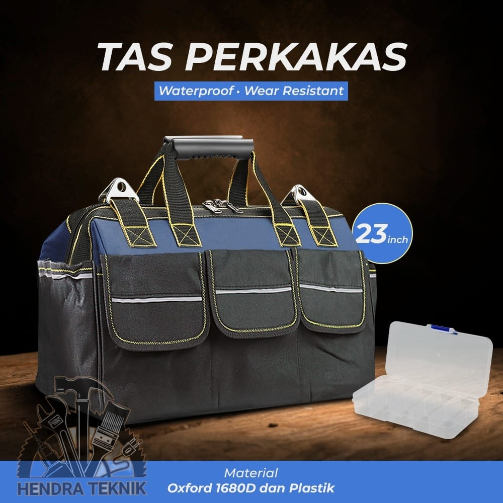 Jual TAS PERKAKAS 18" 20" 23" TOOL BAG KANVAS POLYESTER 42cm 45cm 50cm ...