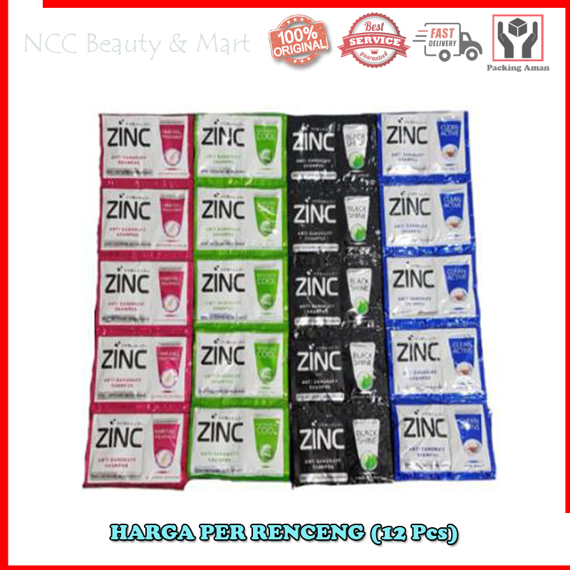 Jual [PER RENCENG] * NCC * ZINC Shampoo Anti Ketombe Dandruff Anti ...