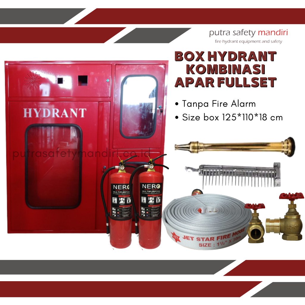 Jual BOX HYDRANT KOMBINASI KOTAK APAR FULLSET FIRE EXTINGUISHER PEMADAM ...