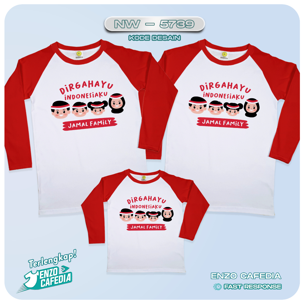 Jual ENZO Baju Kaos Raglan Agustusan Kemerdekaan Indonesia 17 Agustus ...