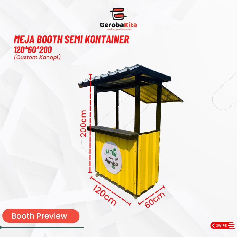 Jual Meja Booth 120x60x200 Custom | Shopee Indonesia