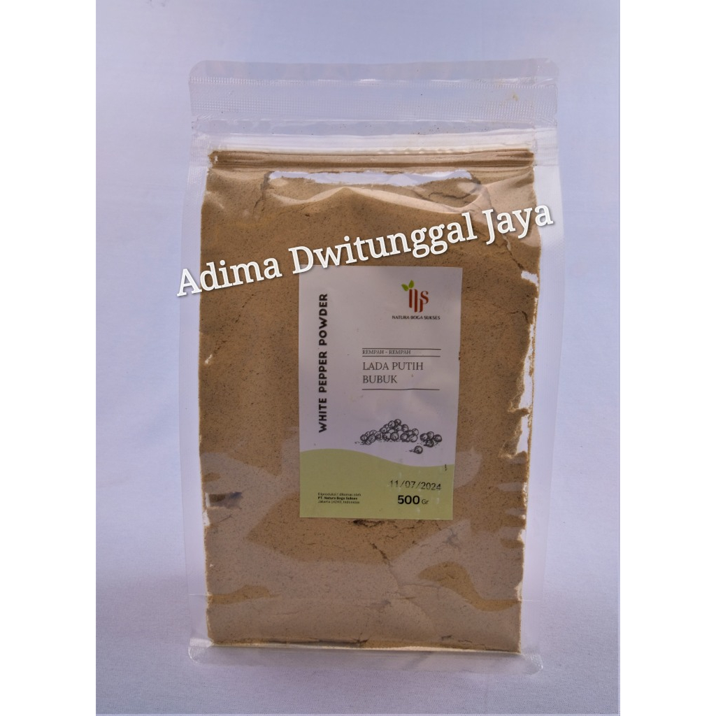Jual Natura Boga Sukses White Pepper Powder / Lada Putih Bubuk 500gr ...