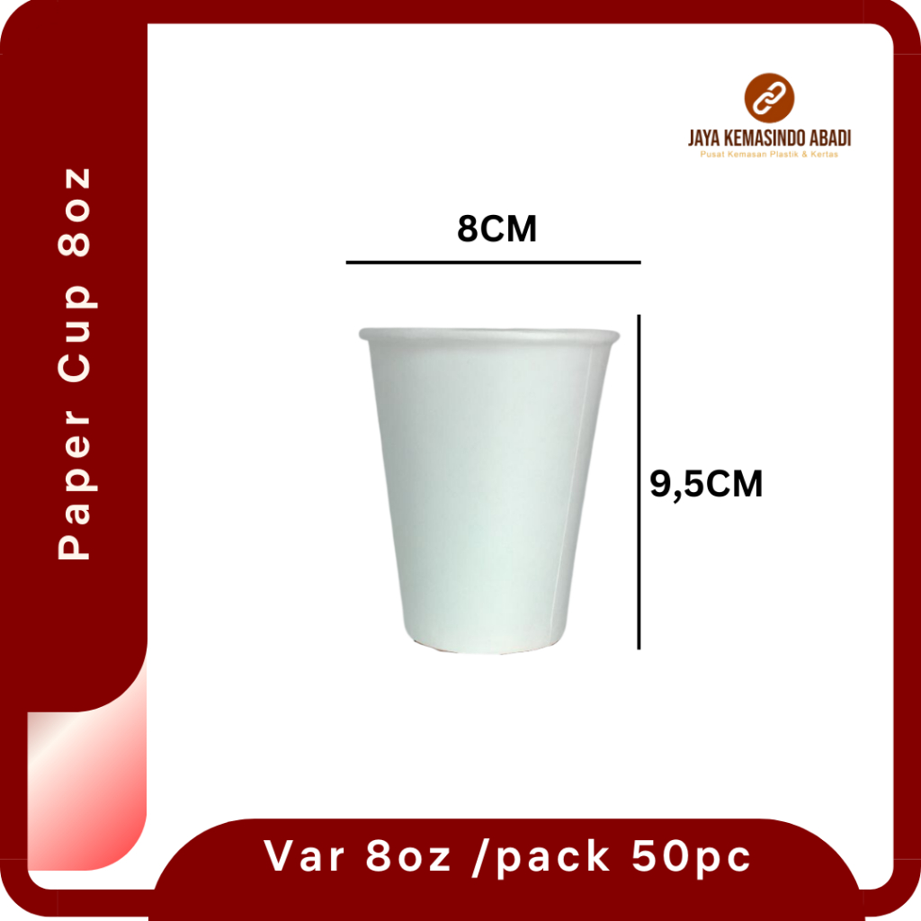 Jual Paper Cup 8oz | Paper cup Hot 8oz | Gelas kertas | Gelas kopi isi 50pcs | Shopee Indonesia