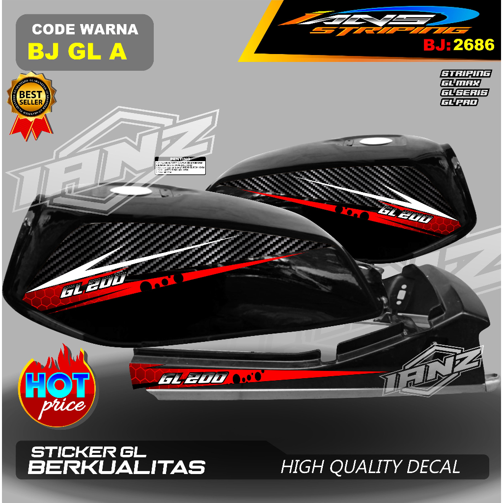 Jual STRIPING VARIASI GL STICKER KEKINIAN-STRIPING HEREX GL PRO MOTOR ...