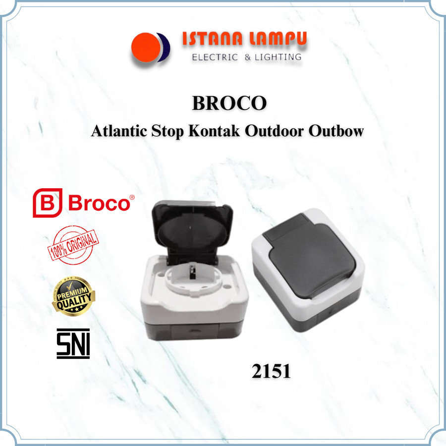 Jual BROCO Atlantic Stop Kontak Outdoor Outbow 2151 | Shopee Indonesia