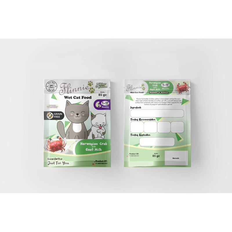 Jual Flinnie Wet Food For Mother&Kitten||Makanan Basah Pouch 85gr ...