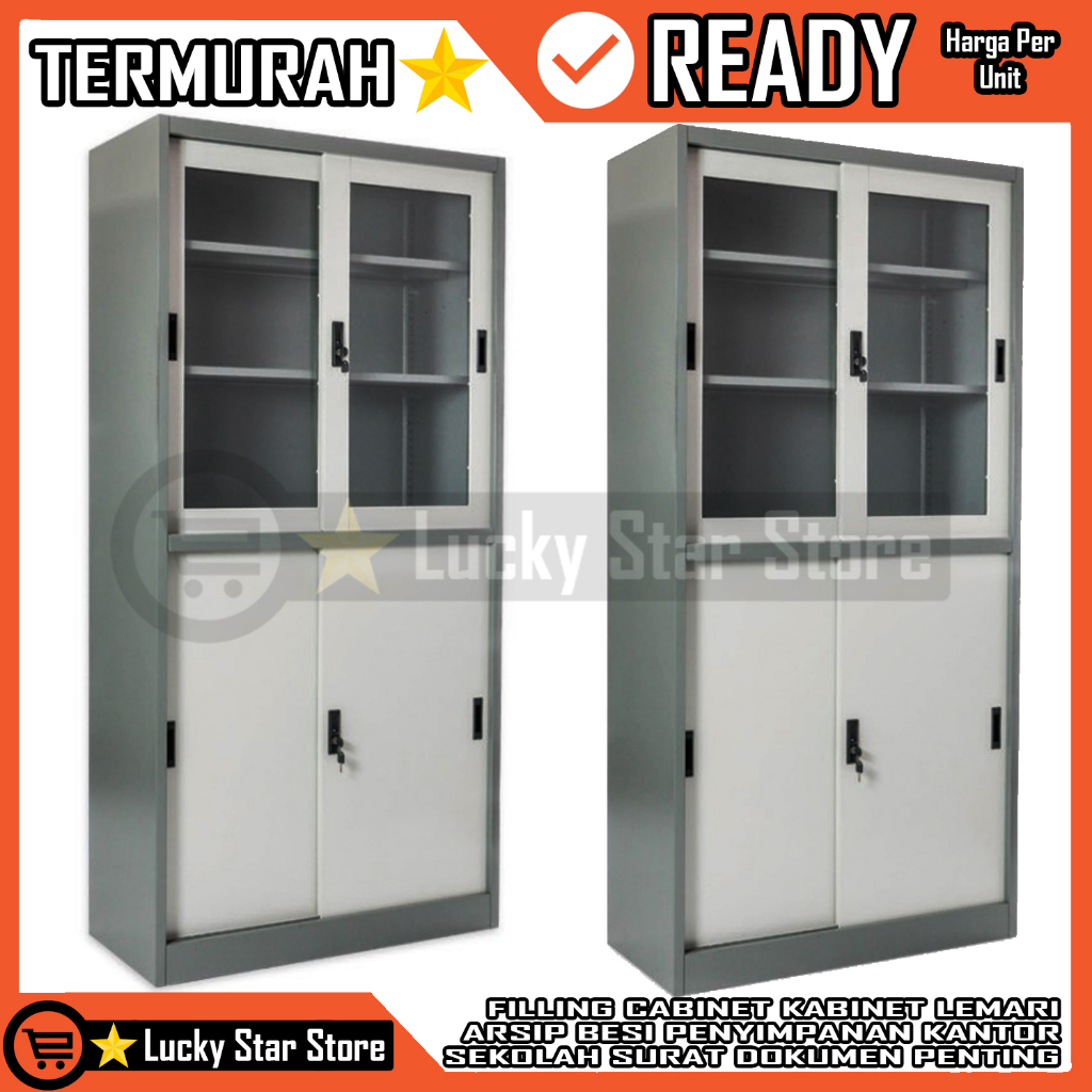 Jual [Instan] LEMARI ARSIP KANTOR BESI FILING CABINET KABINET SEKOLAH ...