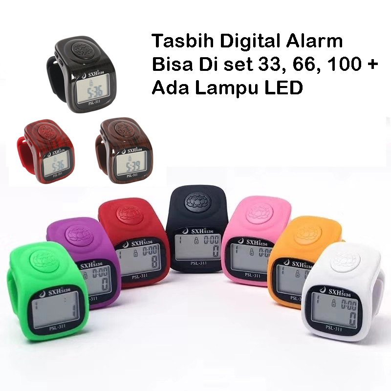 Jual Tasbih Digital Alarm Bisa Di set 33, 66, 100 + Lampu LED Alat ...