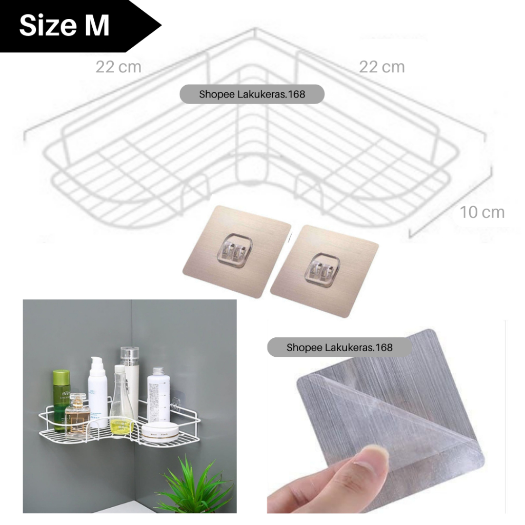 Jual Rak Dapur Rak Sudut Kamar Mandi Stainless/ Rak L Serbaguna/ Rak ...
