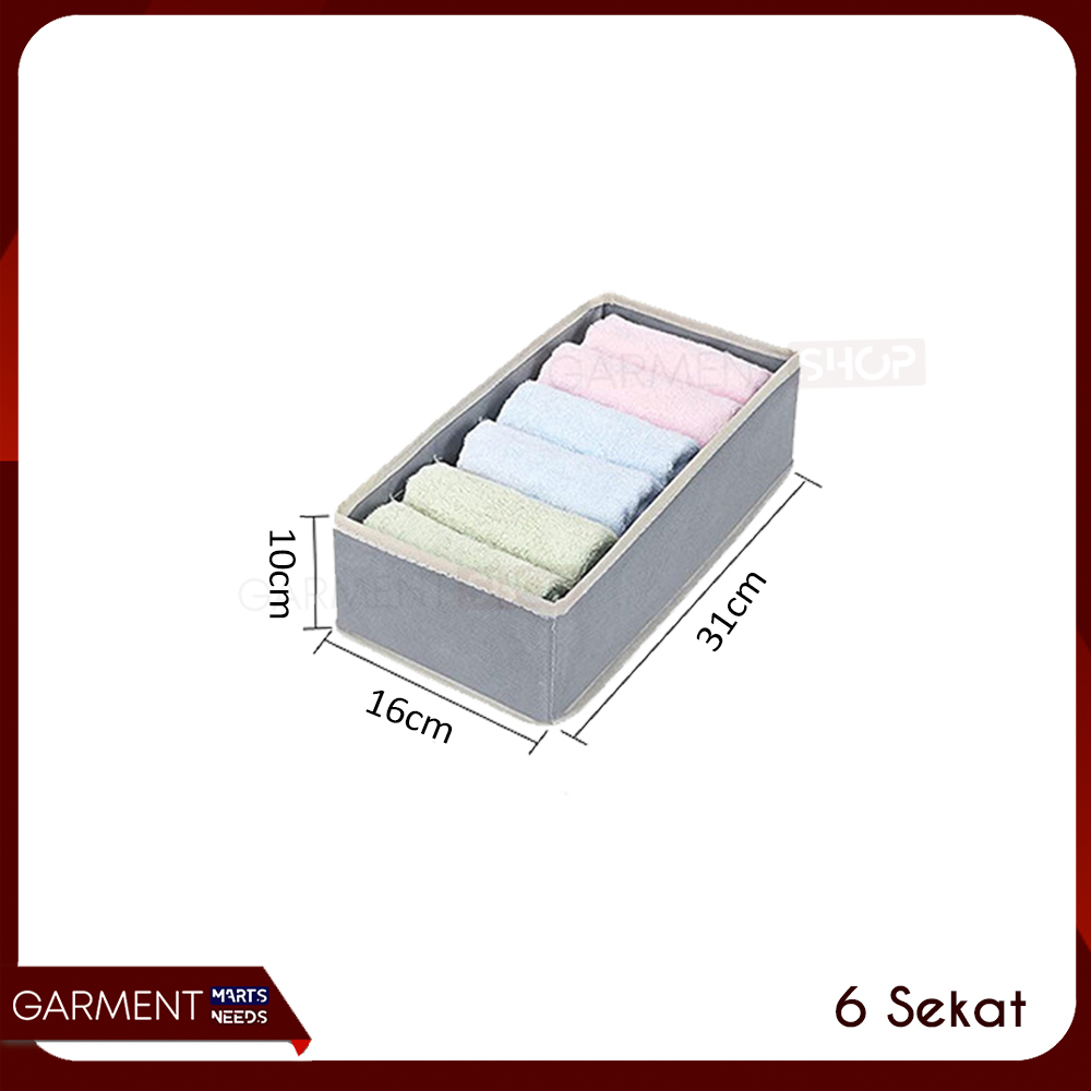 Jual Kotak Penyimpanan Serbaguna Organizer Kain Sekat Laci Lemari ...