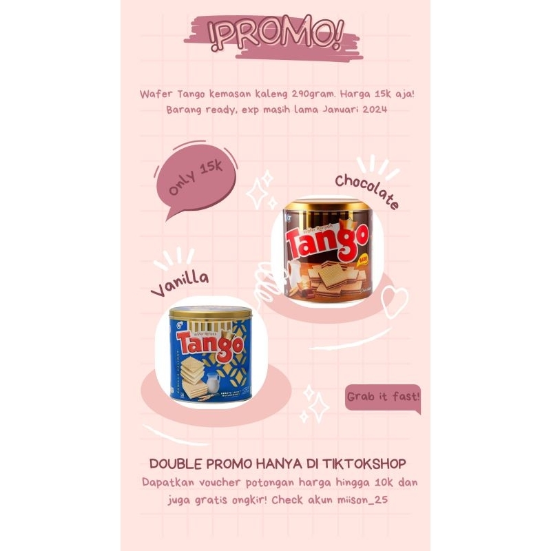 Jual WAFER TANGO KALENG KEMASAN 290G | Shopee Indonesia