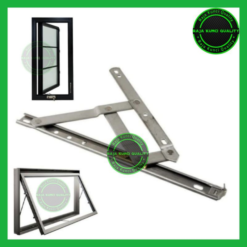 Jual ENGSEL JENDELA CASMENT 12"/ENGSEL JENDELA ALUMINIUM KAYU 12IN 30CM ...