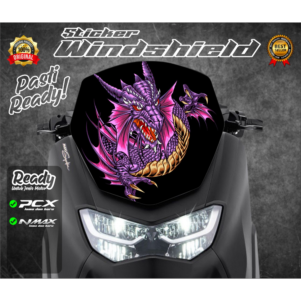 Jual Stiker Visor Nmax Sticker Winshield Tameng Sticker Visor Nmax ...