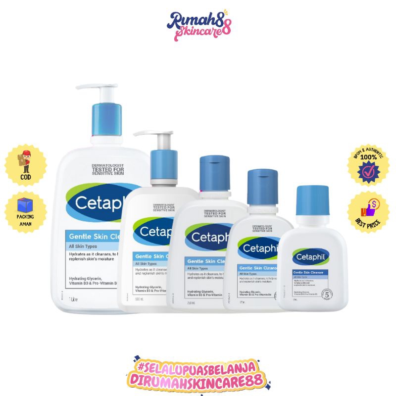 Jual RSC 88 - CETAPHIL Gentle Skin Cleanser BPOM 59ML | 125ML | 250ml ...