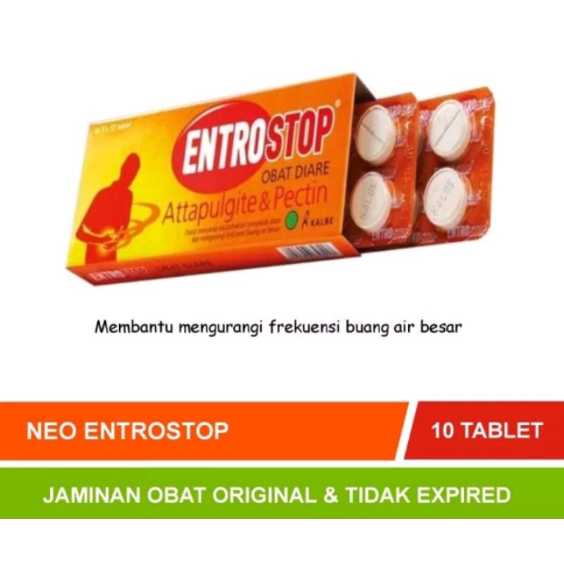 Jual NEO ENTROSTOP OBAT DIARE / OBAT MENCRET / OBAT SAKIT PERUT / PENCERNAAN 1 STRIP ISI 10 ...