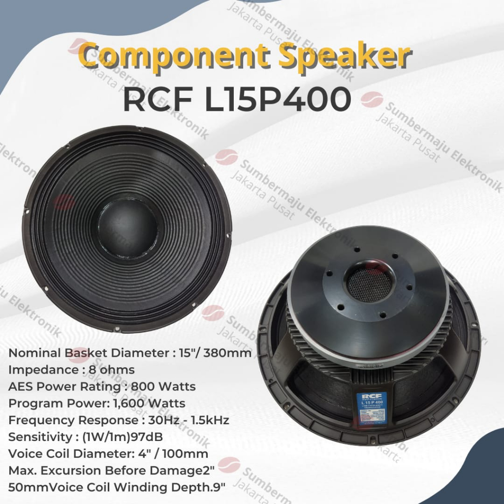 Jual SPEAKER WOOFER RCF L15P400 / L 15P400 / 15 P400 GRADE A 15 INCH ...