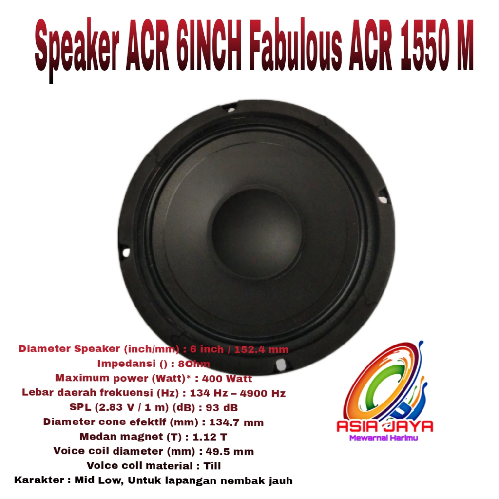 Jual Speaker ACR 6Inch Array 1550 M FABULOUS ACR 6 Inch | Shopee Indonesia