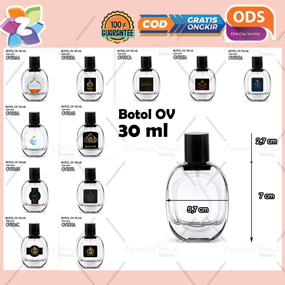Jual Stiker Botol Parfum OV 30 ml Oval Parfume Sticker Label Custom ...