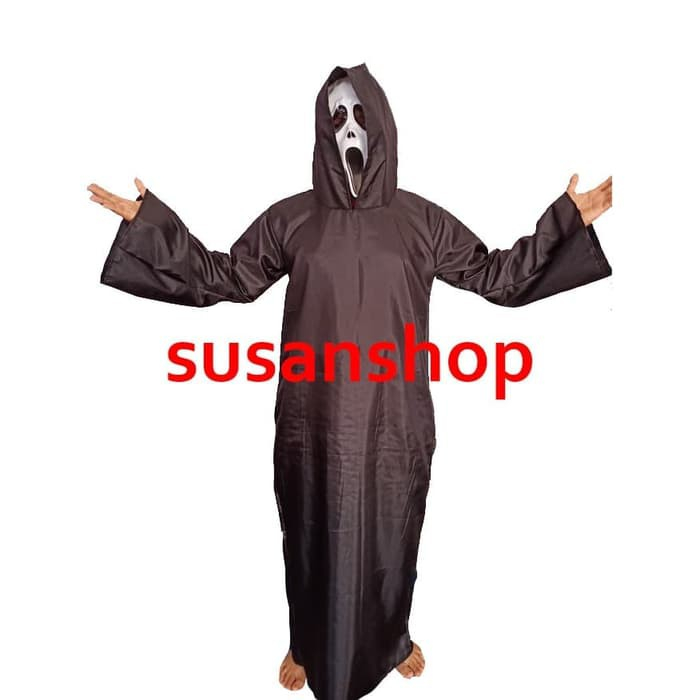 Jual paket kostum scream topeng dan jubah halloween seram dewasa ...