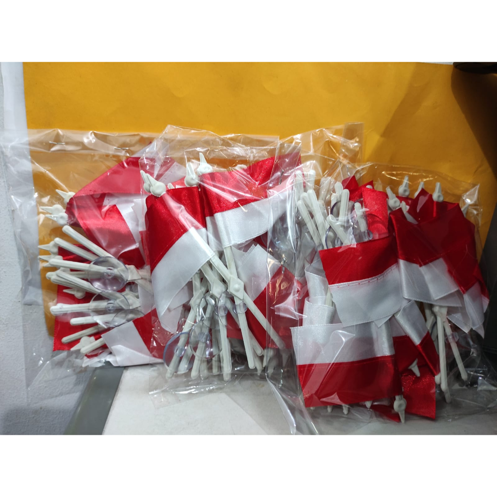 Jual BENDERA 17 AGUSTUS PER 12 PCS / BENDERA MERAH PUTIH TEMPEL KACA ...