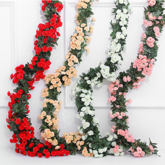 Jual Bunga Hias Rose Bunga Rambat Daun Rambat Plastik Gantung Ornamen ...