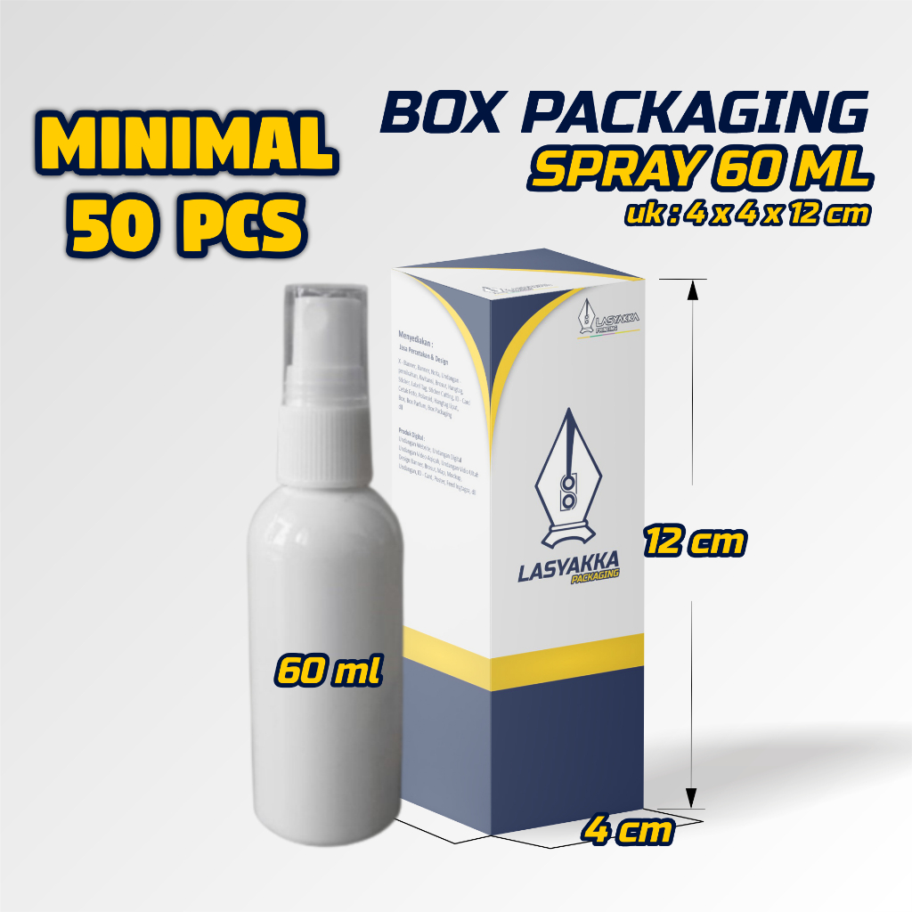 Jual box packaging spray 60 ml CUSTOM/ box packaging custom / box ...