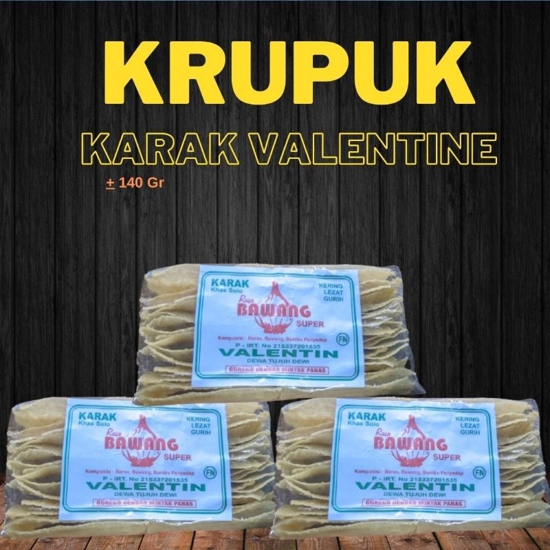 Jual Karak gendar Valentin asli Solo Surakarta kerupuk puli lempeng ...