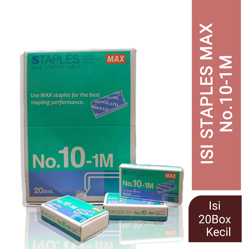 Jual Isi Staples MAX No.10-1M/ Isi Staples/ Isi Stapler | Shopee Indonesia