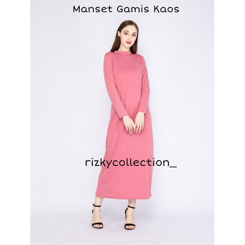 Jual Manset Gamis Bahan Kaos Standar Dan Jumbo | Shopee Indonesia