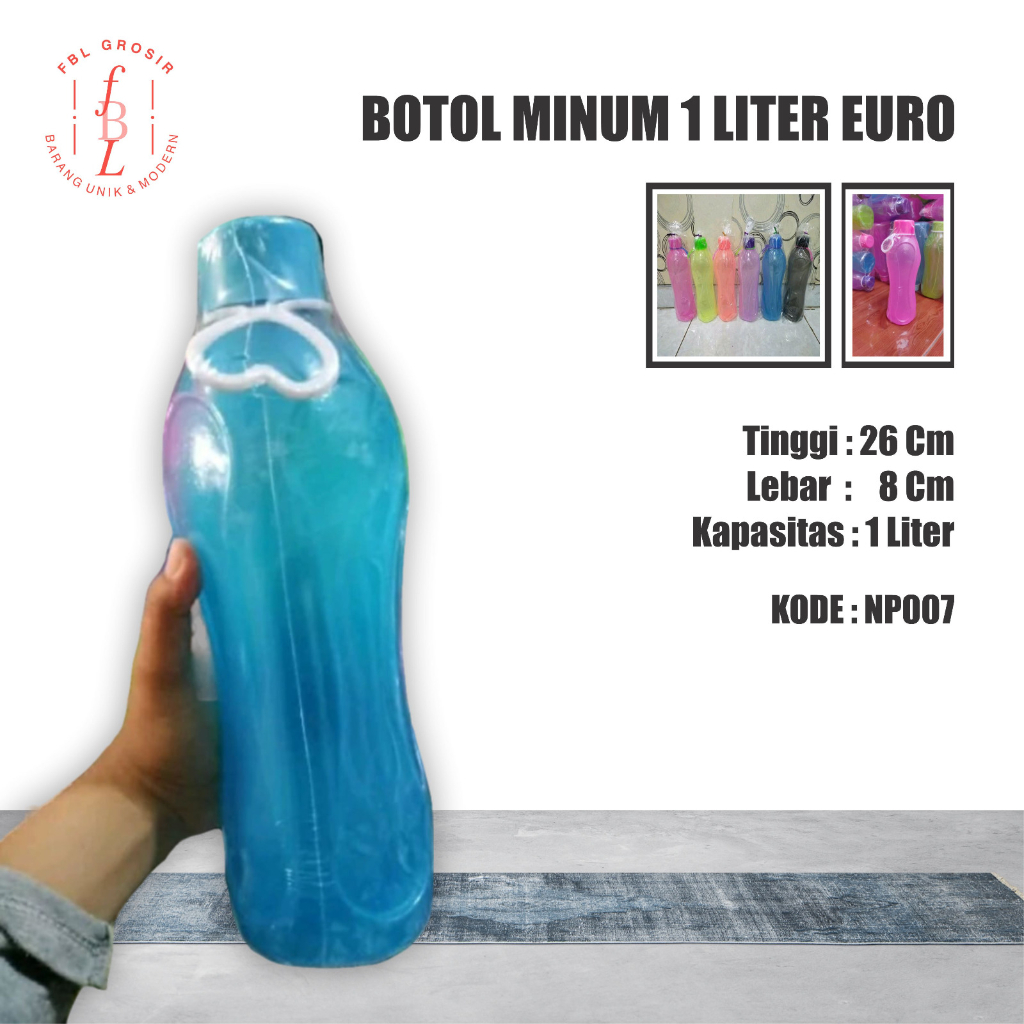 Jual BOTOL MINUM 1 LITER PLASTIK TEBAL WARNA POLOS BOTOL ANAK BOTOL ...