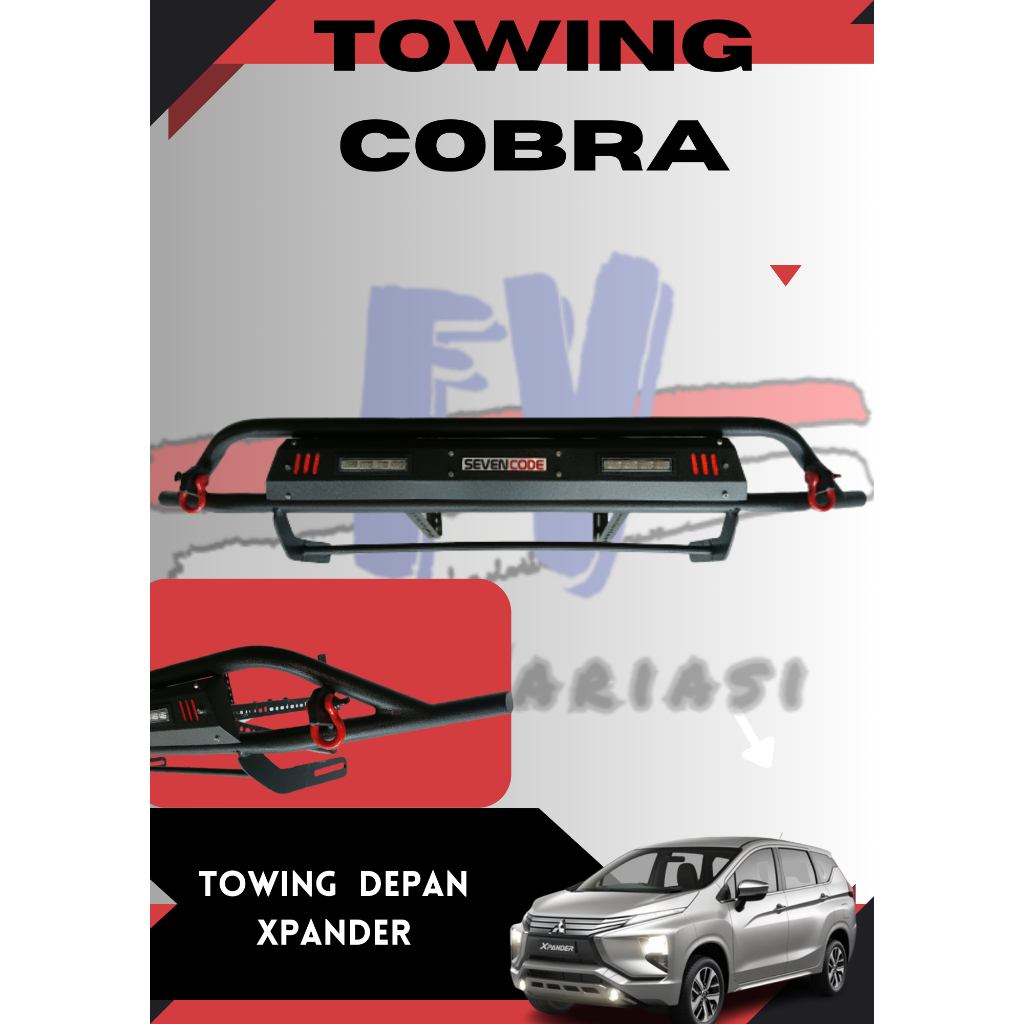 Jual Towing Bumper Depan Mobil Mitsubishi Xpander Model Cobra Sevencode ...