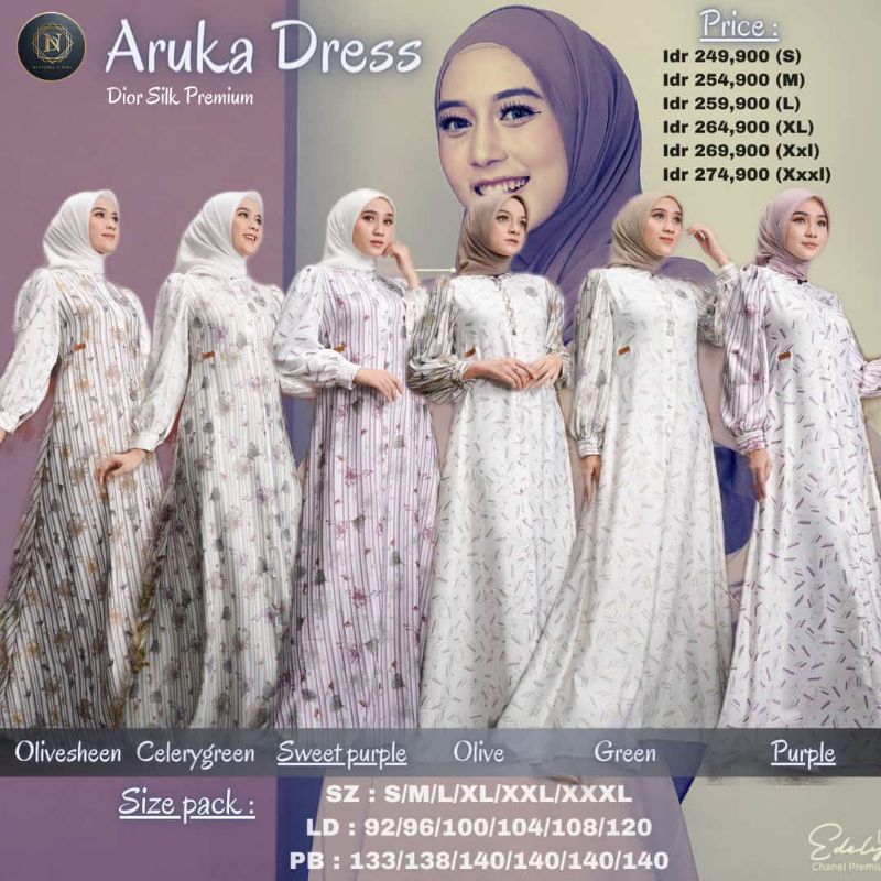 Jual ARUKA DRESS Nadheera Luxury ( READY STOK) | Shopee Indonesia