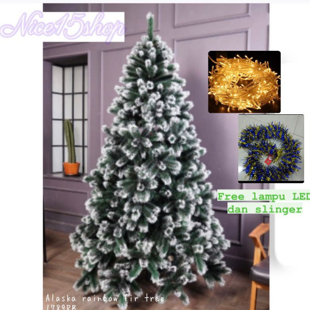Jual POHON NATAL ALASKA RAINBOW FIR TREE 4FT/120cm JD 1789RB | Shopee ...
