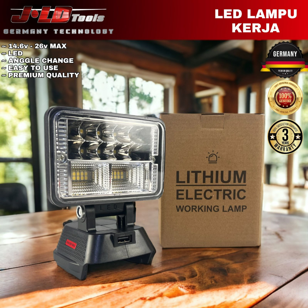 Jual JLD LED lampu cordless antarmuka baterai makita LED work light ...
