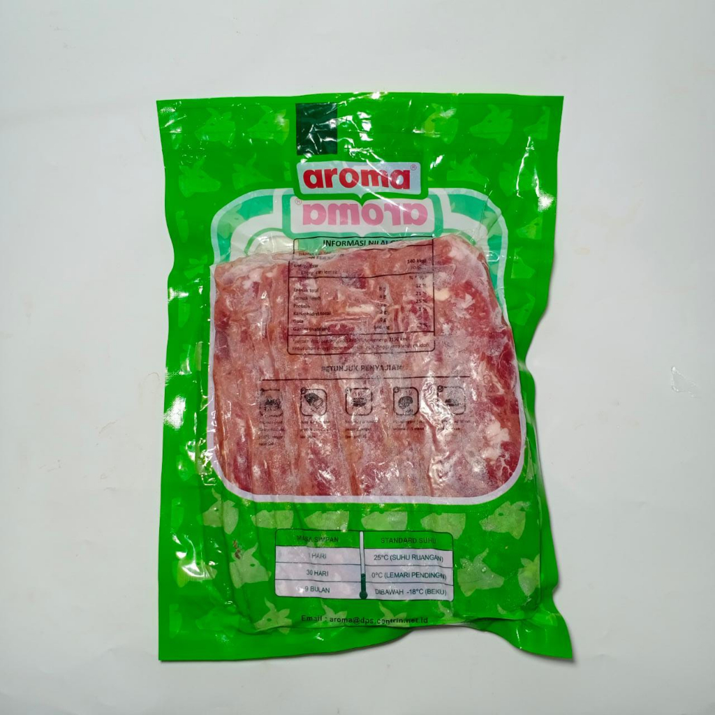 Jual Aroma Beef Bacon / Smoked Beef Brisket Halal @1kg | Shopee Indonesia