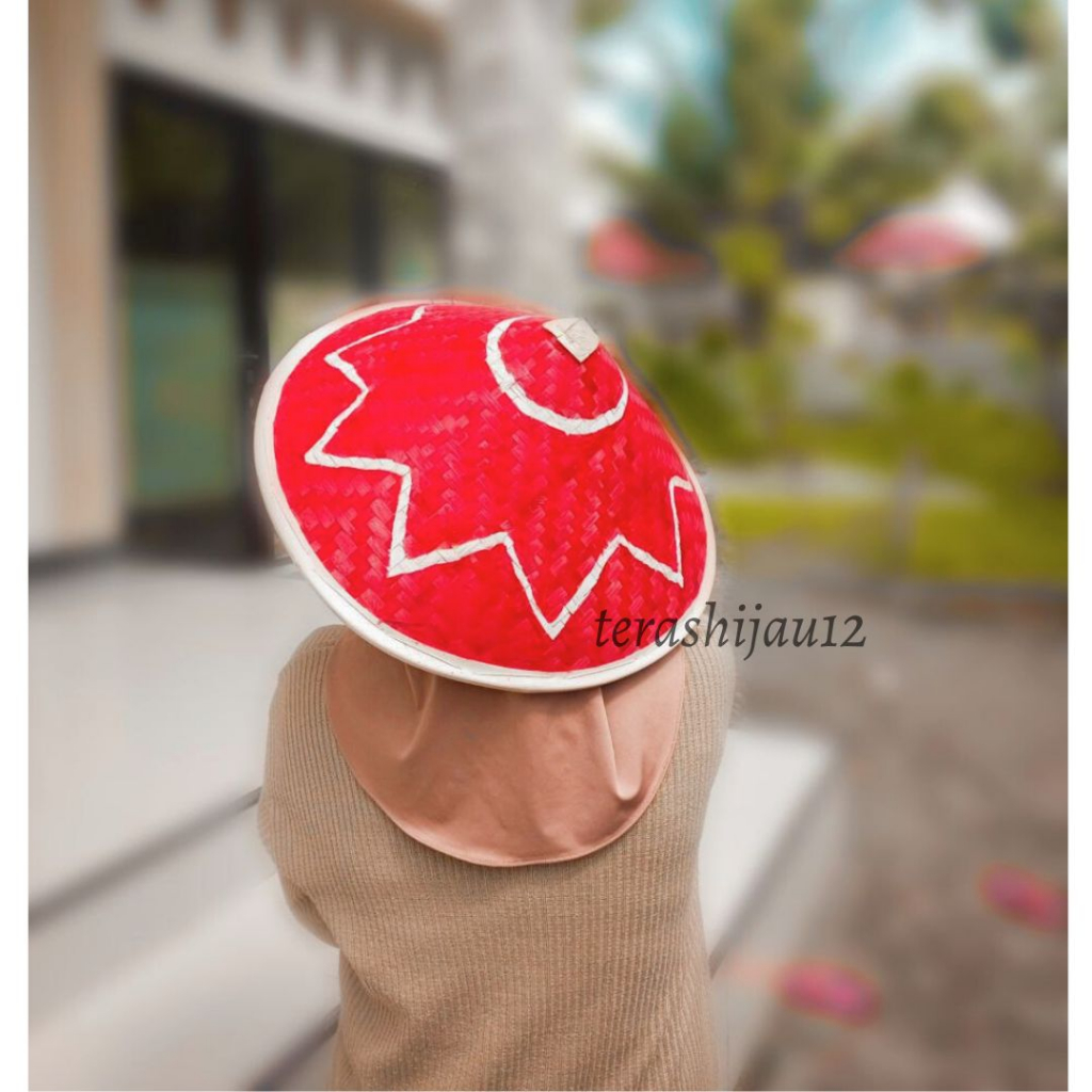 Jual Topi caping merah putih untuk agustusan, caping petani lukis anak ...