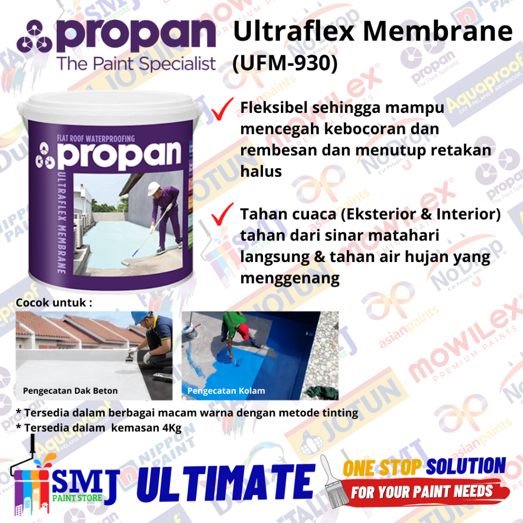 Jual Cat Pelapis Anti Bocor Waterproofing PROPAN Ultraflex Membrane UFM ...
